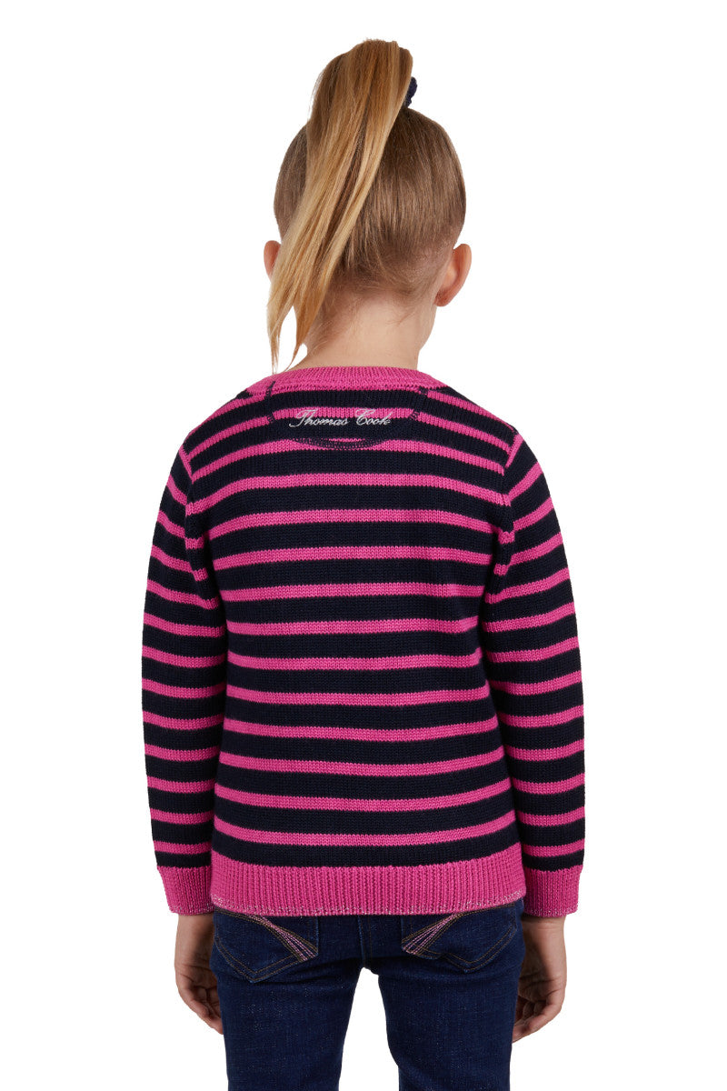 Thomas Cook Girls Sally Jumper - Navy/Raspberry – The Linen Cupboard ...